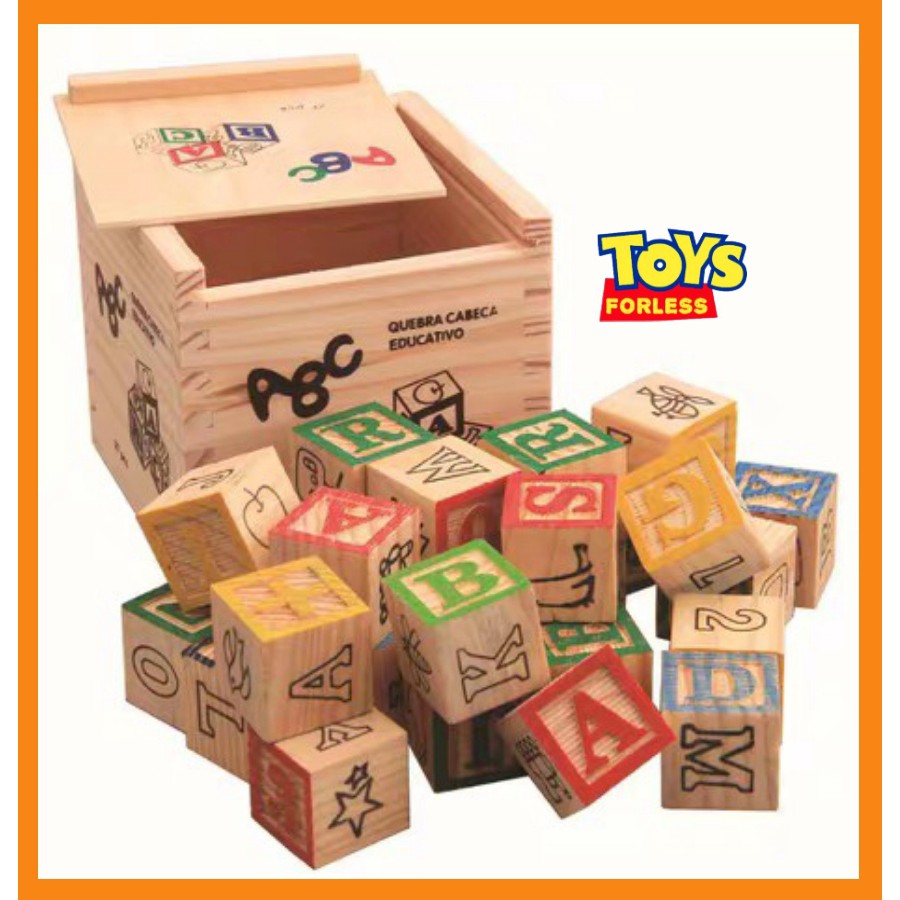 48pcs. Alphabet and Numbers Wooden Blocks Toys Sensory Toys Montessori ...