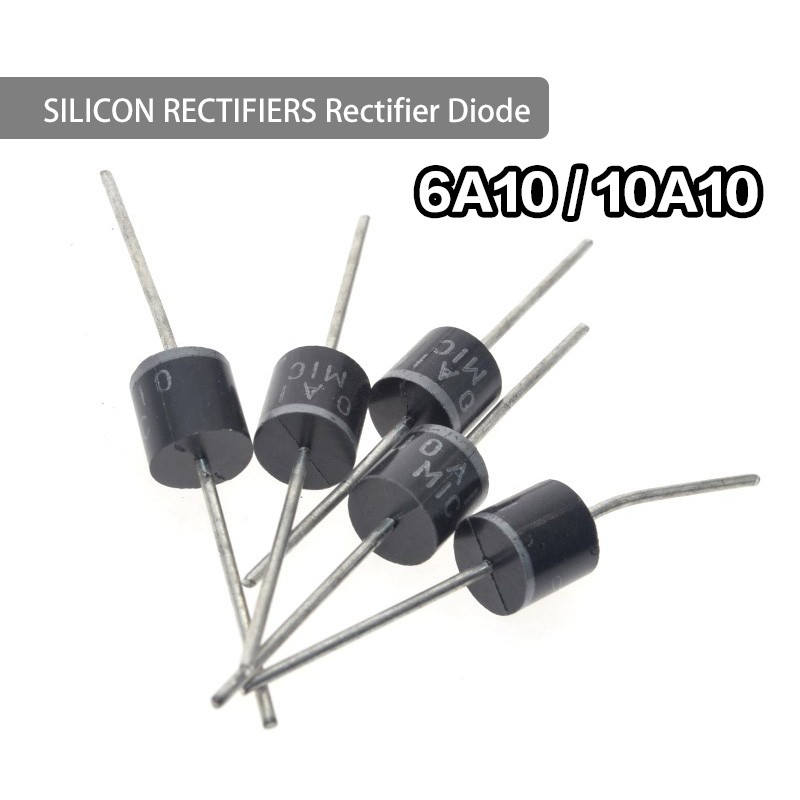 10pcs 10A10 6A10 AMP SILICON RECTIFIERS RECTIFIER DIODE 1000V 10A R-6 ...
