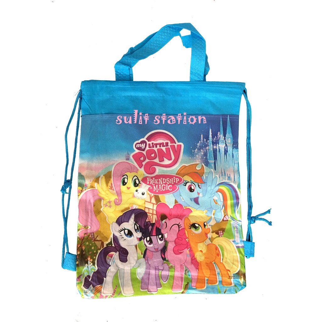 MLP MY LITTLE PONY DRAW DRAWSTRING STRING ECO KIDS POUCH LOOT BAG ...