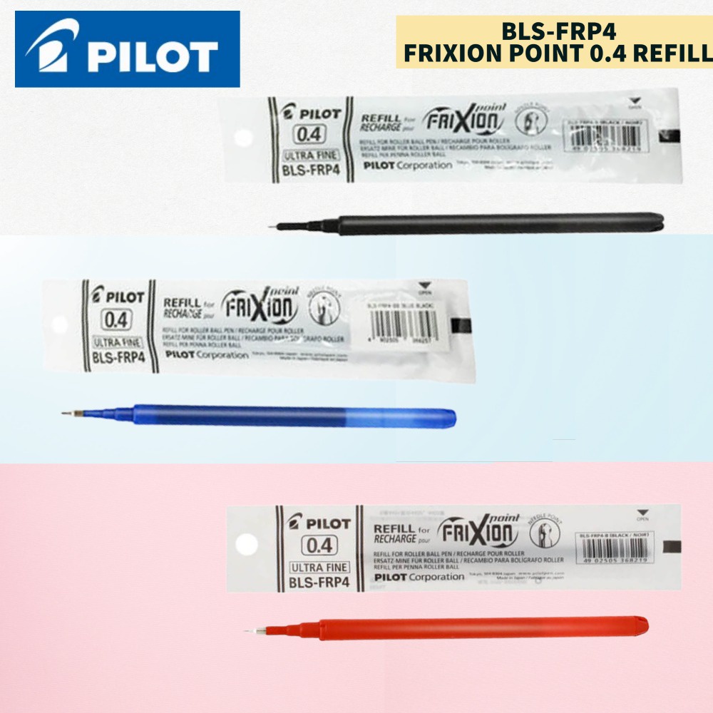Pilot BLS-FRP4 Frixion Point Refill 0.4mm | Pilot Pen | Shopee Philippines