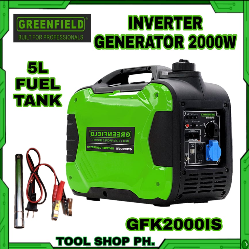 Greenfield Inverter Generator Gasoline 2000W (GFK2000IS) | Shopee ...
