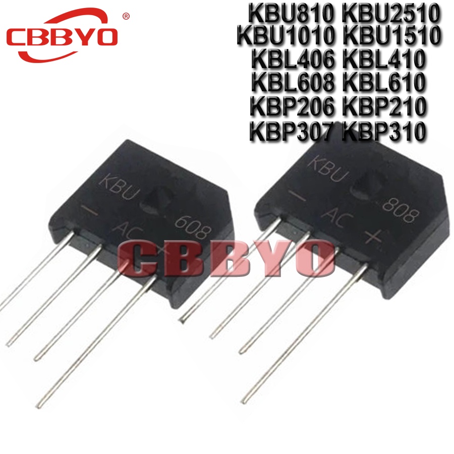 5PCS KBU810 KBU2510 KBU1010 KBU1510 KBL406 KBL410 KBL608 KBL610 KBP206 ...