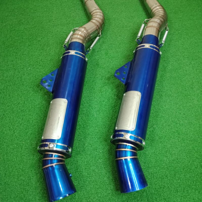 DAENG SAI 4 Pipe for TMX155/RAIDER150 BLUE w/ free silencer | Shopee ...