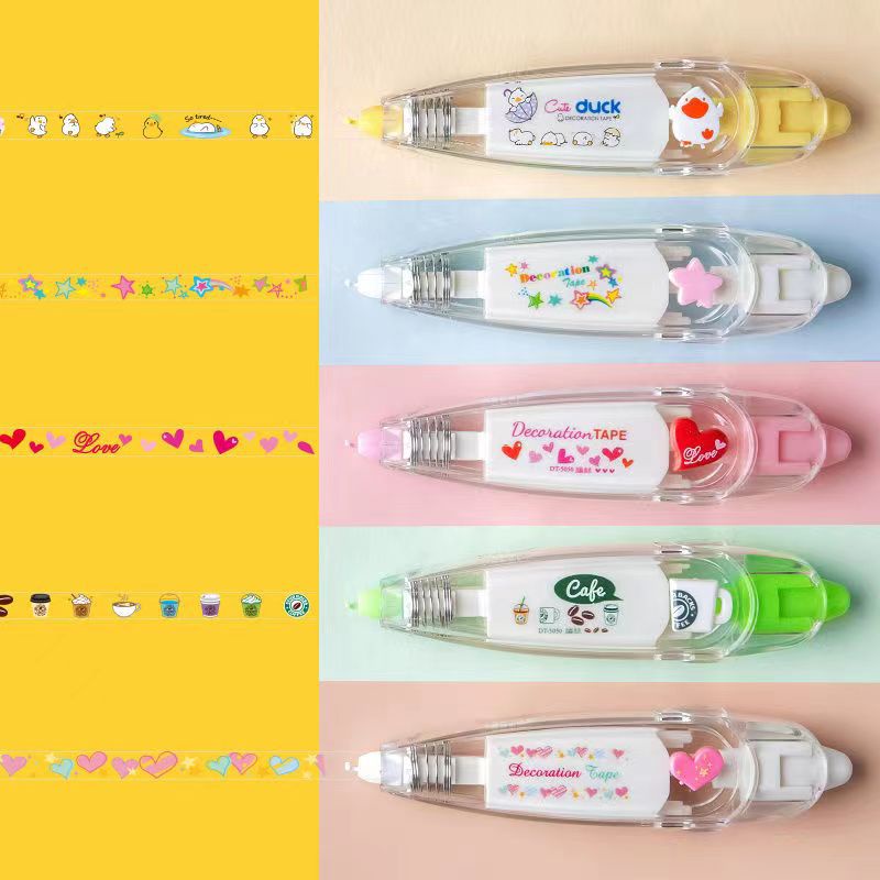 PenLab 1pcs Decoration Tape 6mm*4m Diary Album Stickers Cartoon Cute ...