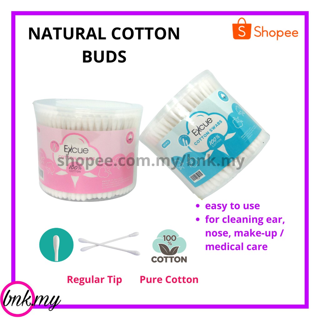 NATURAL COTTON BUDS PURE COTTON BUDS COTTON SWABS | Shopee Philippines