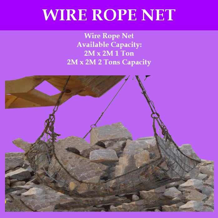 Mago 2m*2m Wire Rope Net Wire Mesh Knotted Rope Lifting Net / Endless ...
