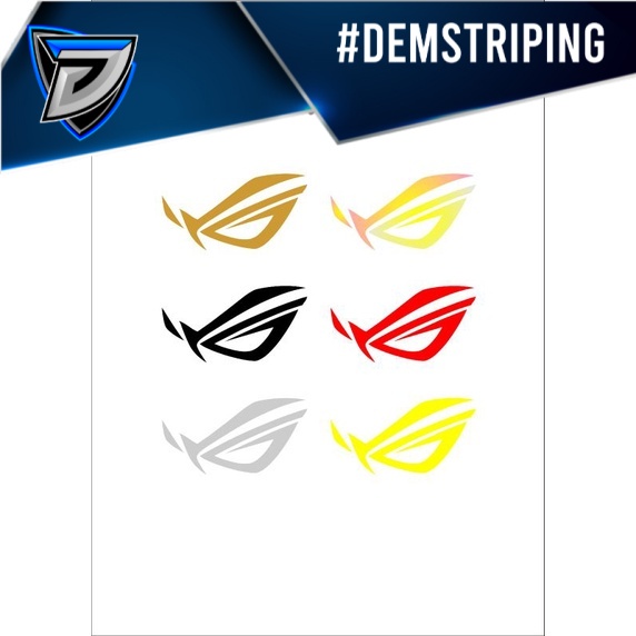 Asus ROG LOGO STICKER, LAPTOP STICKER, HP, MOTORCYCLE CUTTING | Shopee ...