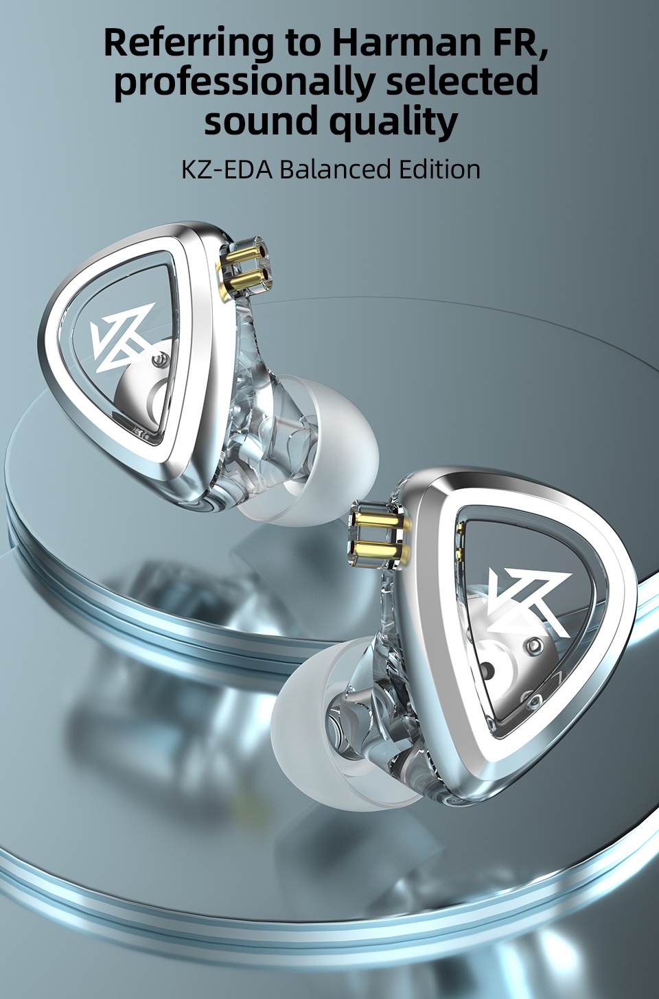 KZ EDA Bass/Balanced/Hi-Res Earbuds In Ear Earphones 3 Pairs HIFI Headset Monitor Sport Noise ...