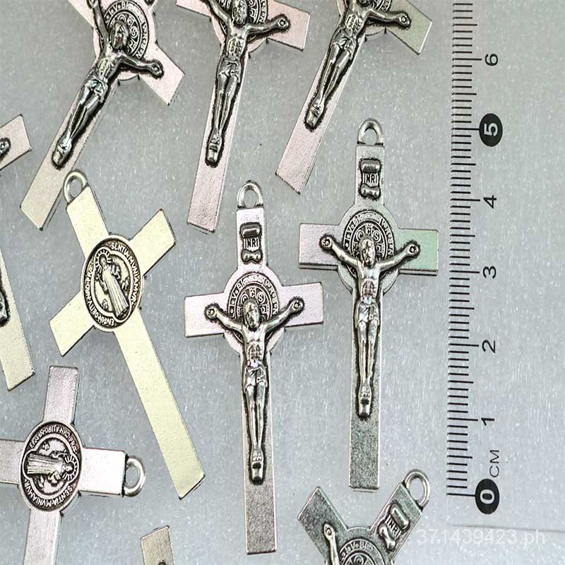 1pcs Classic Jesus Christ Cross Pendant Saint Benedict Catholic Cross ...
