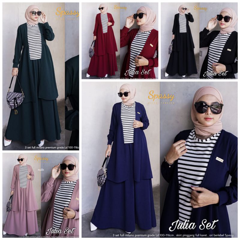 Julia Premium Milano Set || Spassy Label Ori | Shopee Philippines