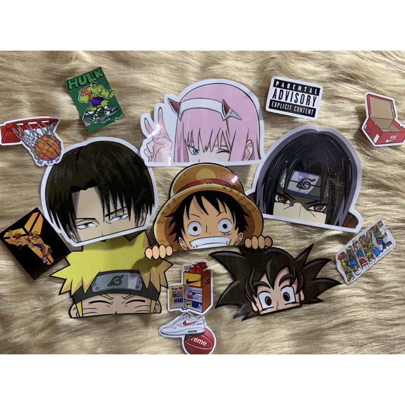 AQUAFLASK LAMINATED ANIME PEEKER STICKERS | Shopee Philippines