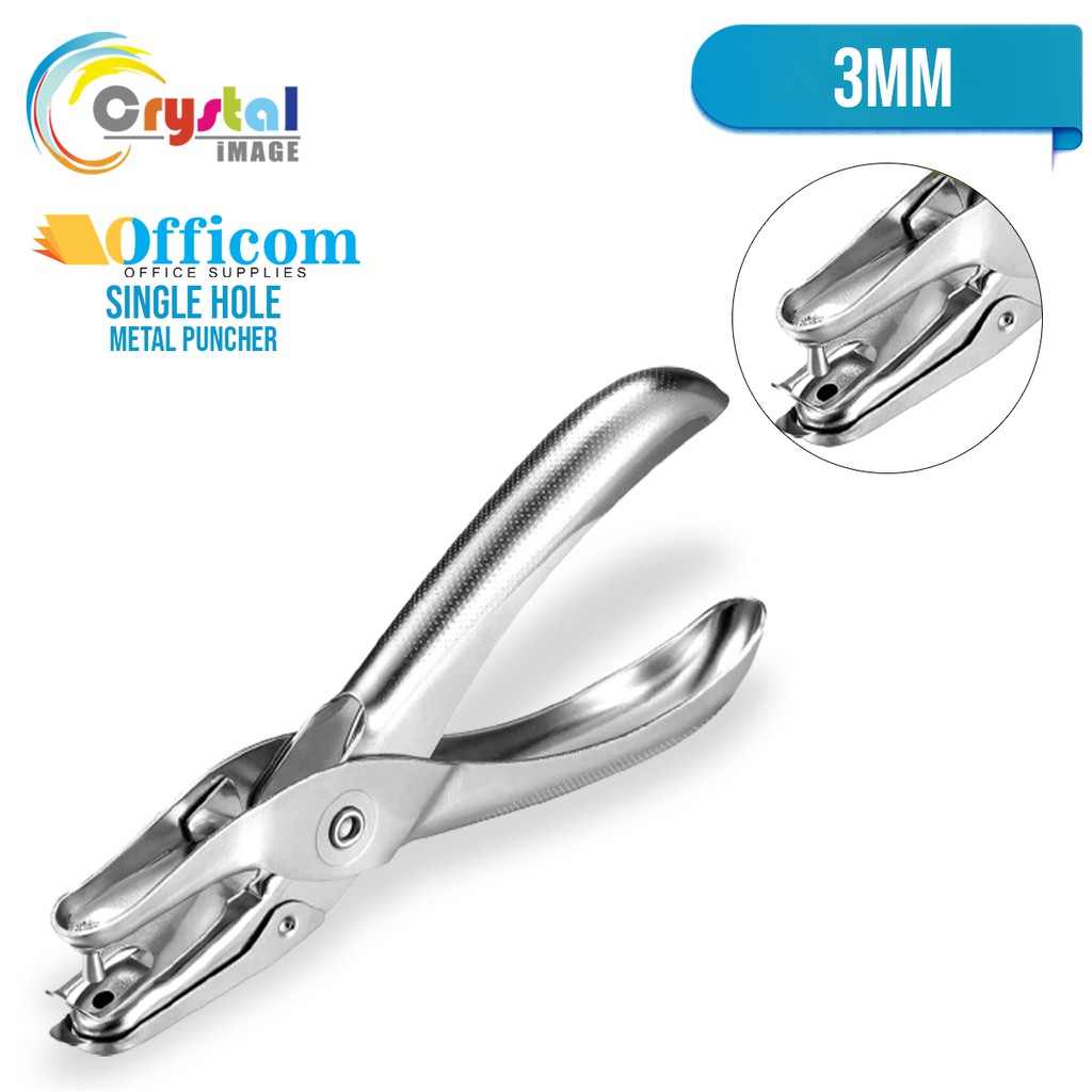 Officom Single Hole Puncher 3mm | 6mm One Hole Ticket Metal Puncher ...