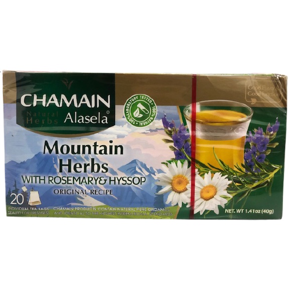 HERBAL TEA (Mountain Herbs) CHAMAIN Green Tea Imported from Syria (20 ...