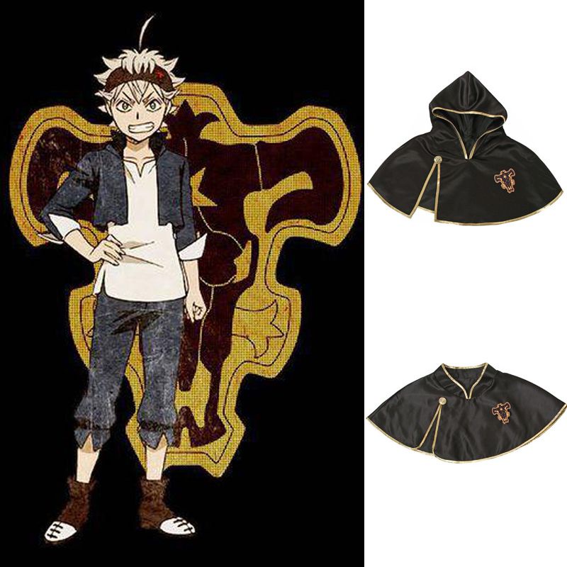 Trendy Black Clover Asta Cosplay Costume With Durable Short Cape For ...