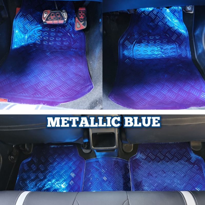 Metallic Blue 5d Car Mat Complete Set | Shopee Philippines