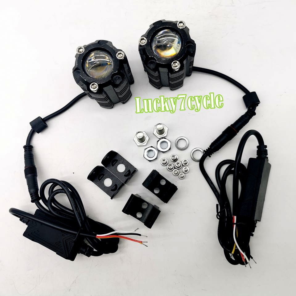Mini Driving light V2 4 WIRE for motorcycle | Shopee Philippines