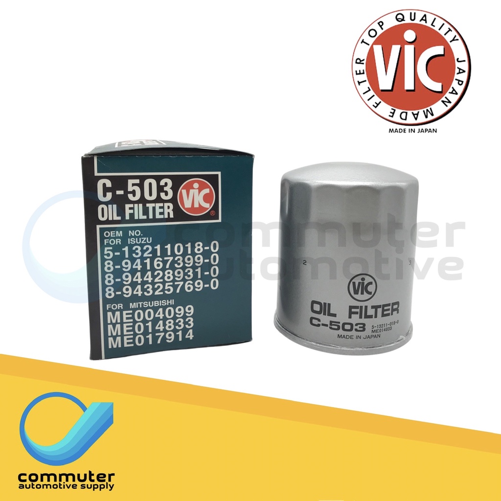 [C-503] VIC Oil Filter Isuzu Crosswind, Isuzu Hilander C503 | Shopee ...