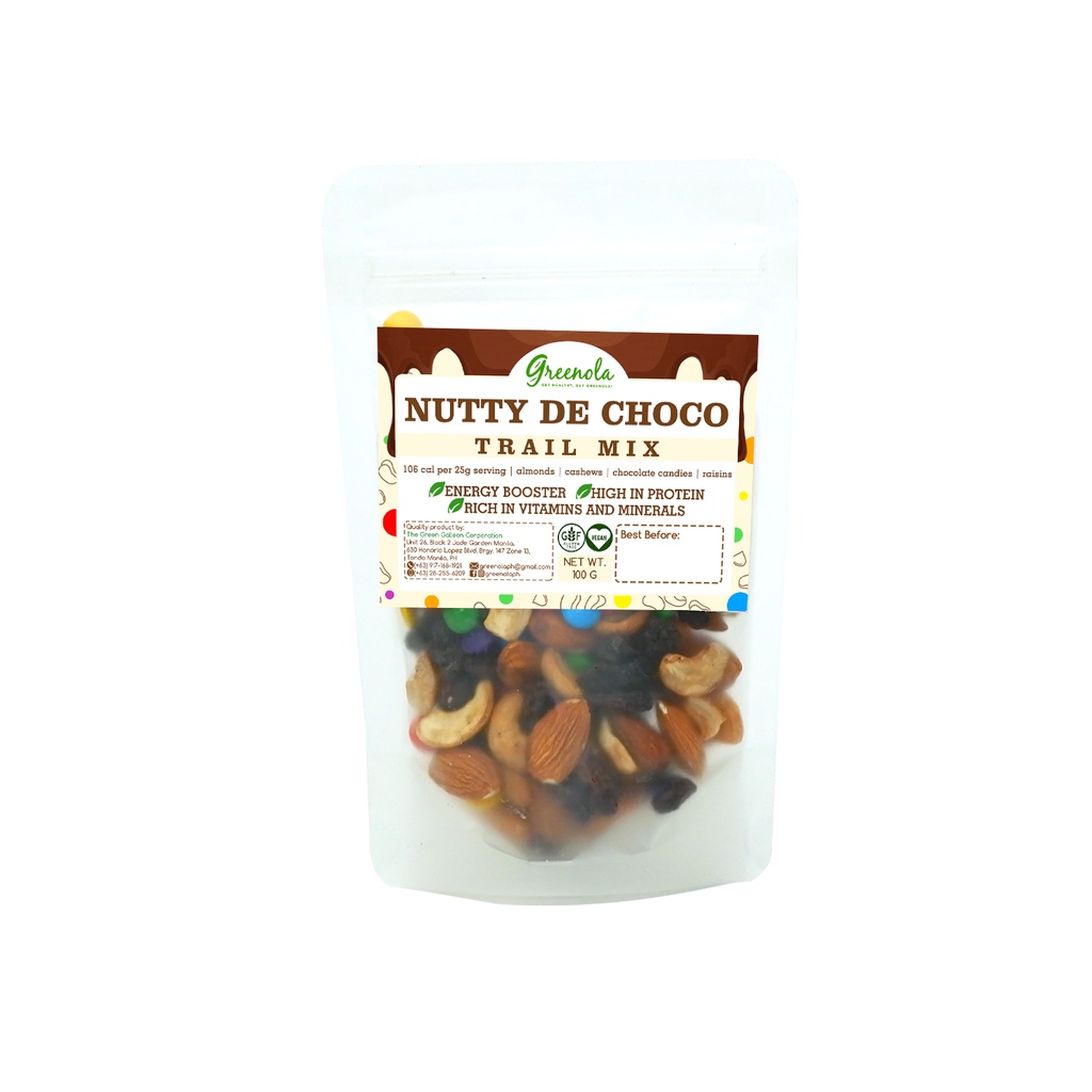 Greenola Nutty De Choco Trail Mix 100g: Daily Nuts, Healthy Snacks ...