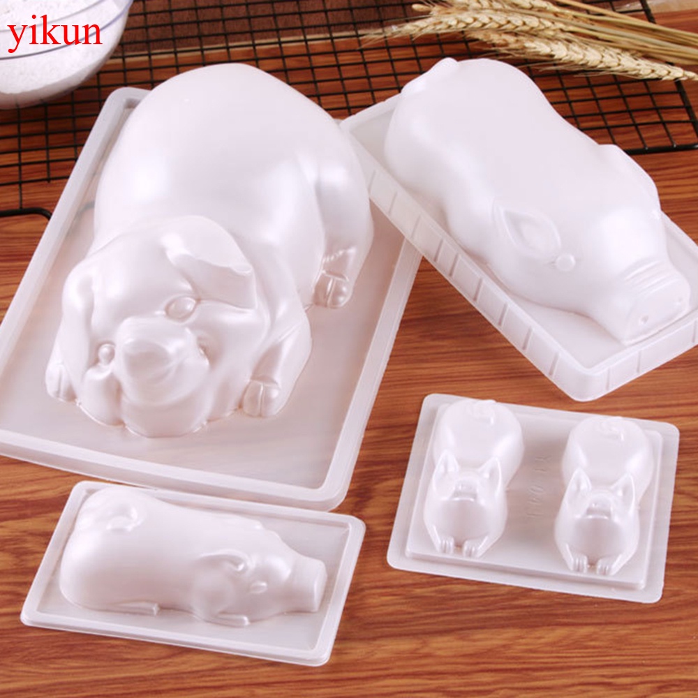 YIKUN Pig Piggy Shape PP Plastic Jelly Pudding Mold Rice Cake Ice Cube ...