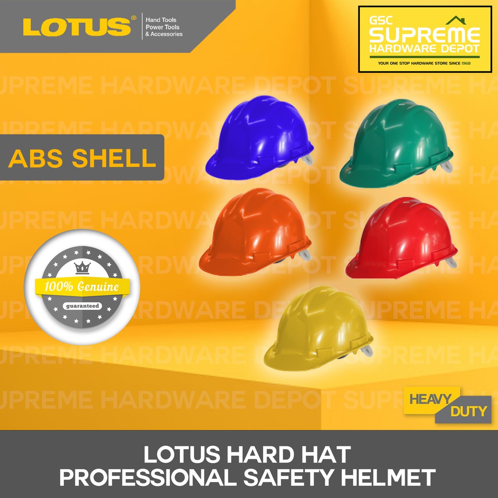 Lotus Hard Hat (White, Blue, Green, Orange, Red, Yellow) | Shopee ...