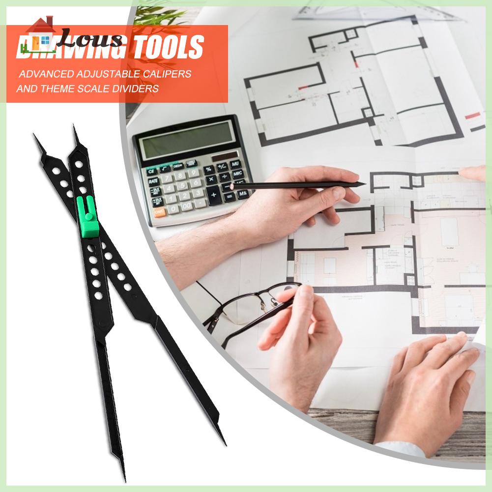 10 inch Art Drawing Ruler Adjustable Plastic Proportional Scale Divider ...