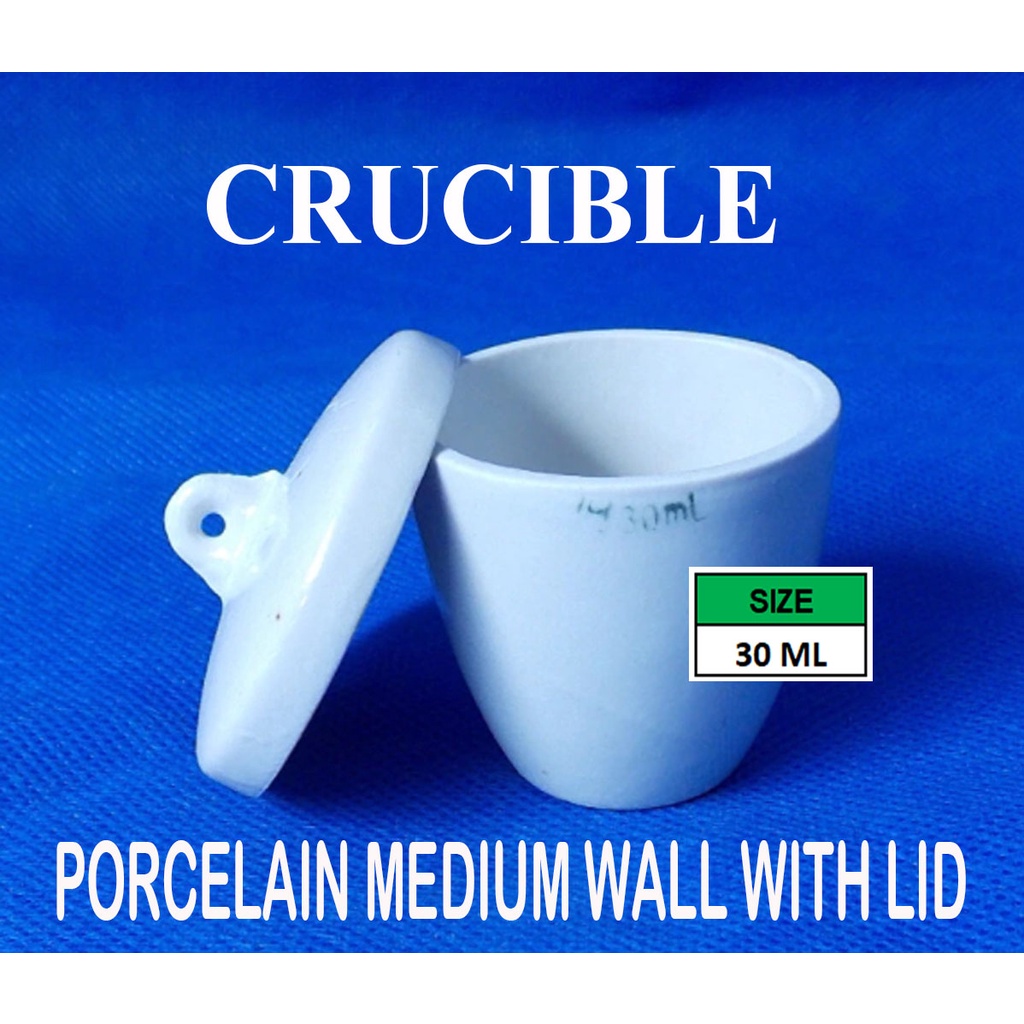 Porcelain Crucibles, medium wall with lid, glazed | Shopee Philippines