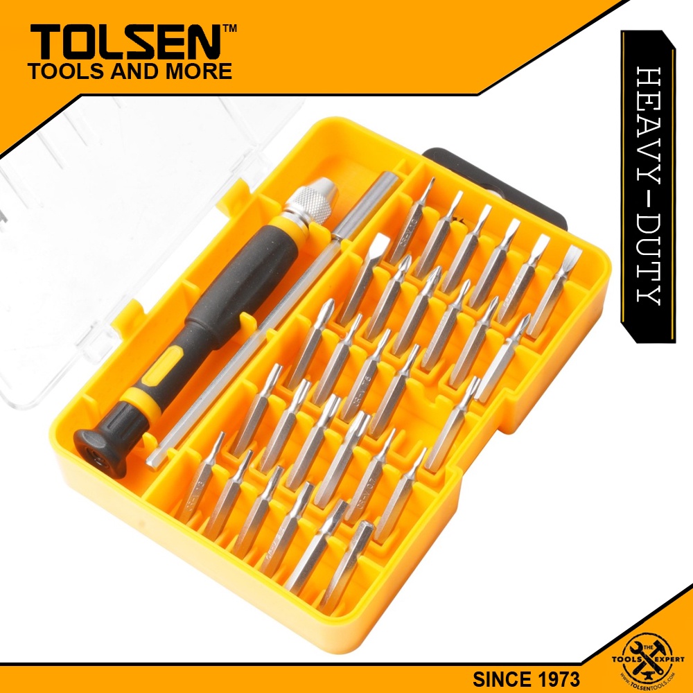 Tolsen 32pcs Precision Tool Set w/ Case (Cr-V Bits) 20047 | Shopee ...