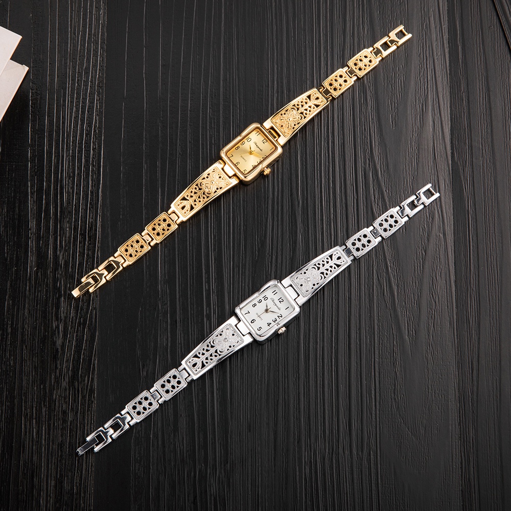 Luxury Carved Pattern Ladies Gold Bracelet Watches Classic Women's ...