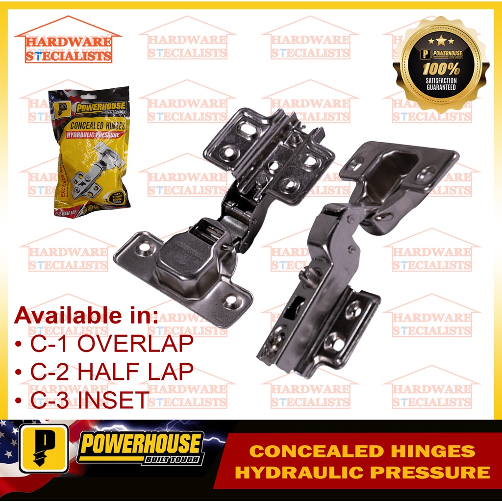 Powerhouse Concealed Hinges HYDRAULIC PRESSURE C1, C2 OR C3 Original Authentic | Shopee Philippines