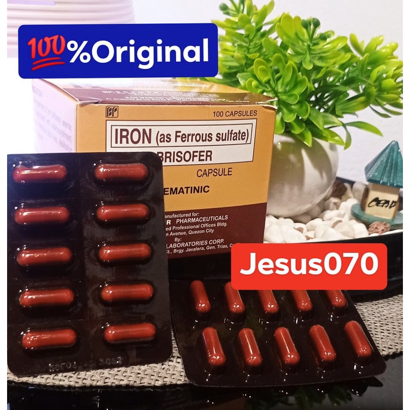 BRISOFER (IRON As Ferrous Sulfate) - HEMATINIC - 100 Capsules - Best ...