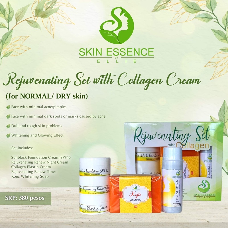 Skin Essence by Ellie-Rejuvenating Set w/ Collagen Cream | Shopee ...
