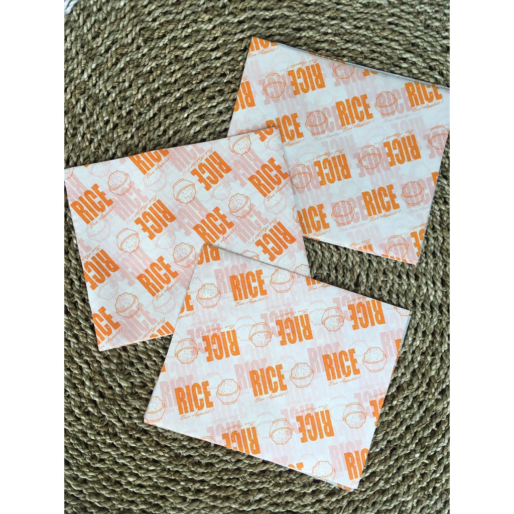 Kfc Rice Paper Logo Rice Yellow Food Grade Lamination 27x22 Rim ...