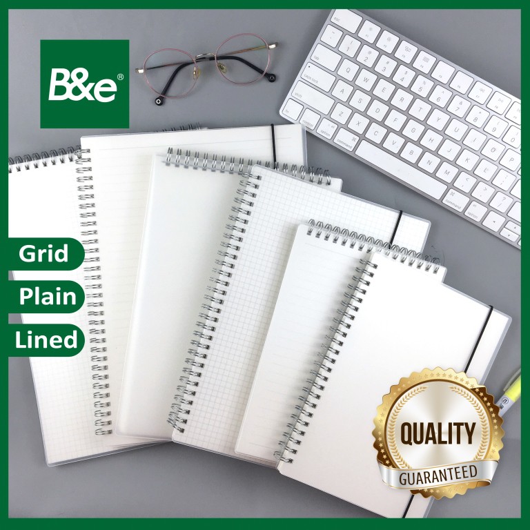 bnesos Stationary School Supplies PP Cover Notebook W/ Garter Steno Journal Notebook A5/B5/A4 ...