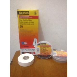Scotch 35 white vinyl electrical tape (3/4X66Ft) | Shopee Philippines