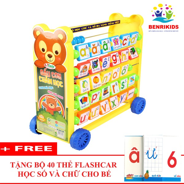 Sato Multifunctional Alphabet and Numbers Board with 40 Flashcards to ...