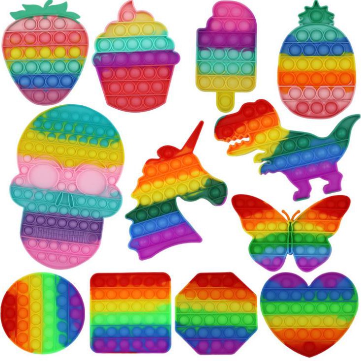 Pop it fidget Rainbow new camouflage Desktop educational toys for ...