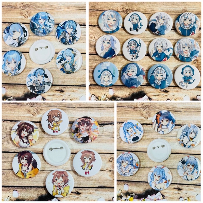Hololive vtuber badge/ Hololive badge diameter 5.8cm | Shopee Philippines