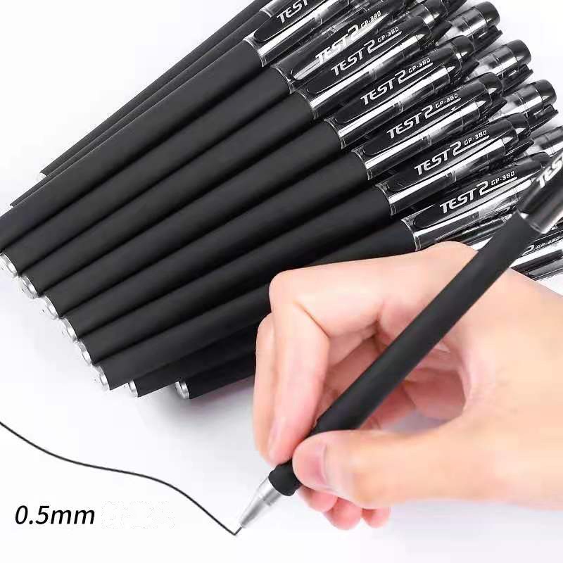 100pcs/box wholesale Ball pen Gel pen black gel Needle ball tip Office ...