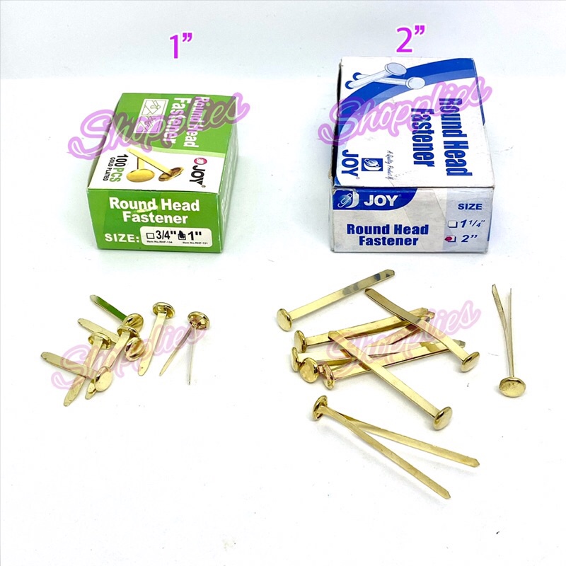 Round Head Fastener 100s Size 1” and 2” | Shopee Philippines