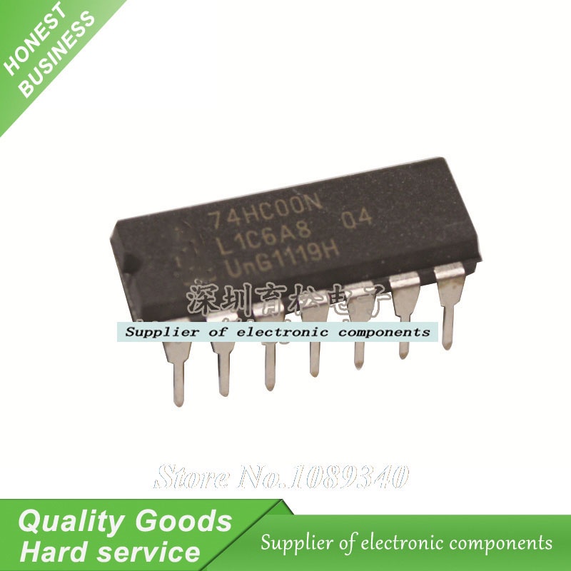 10PCS SN74HC00 HC00 74HC00 74HC00N DIP14 , NAND gate IC New Original Free Shipping | Shopee ...