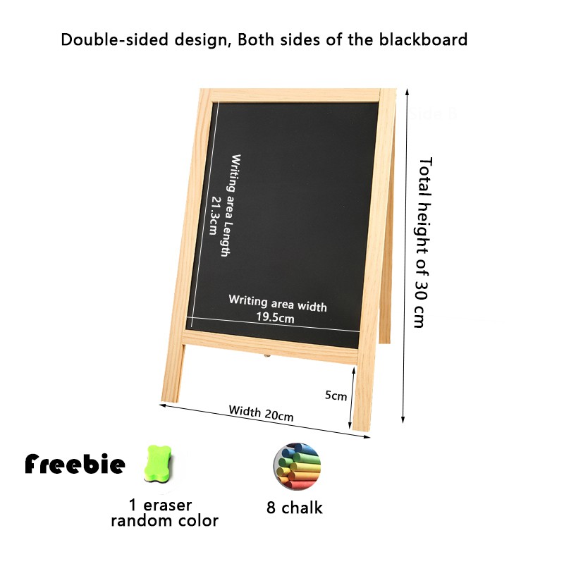 Free colored chalk double Wooden Bar Coffee shop Display Learning ...