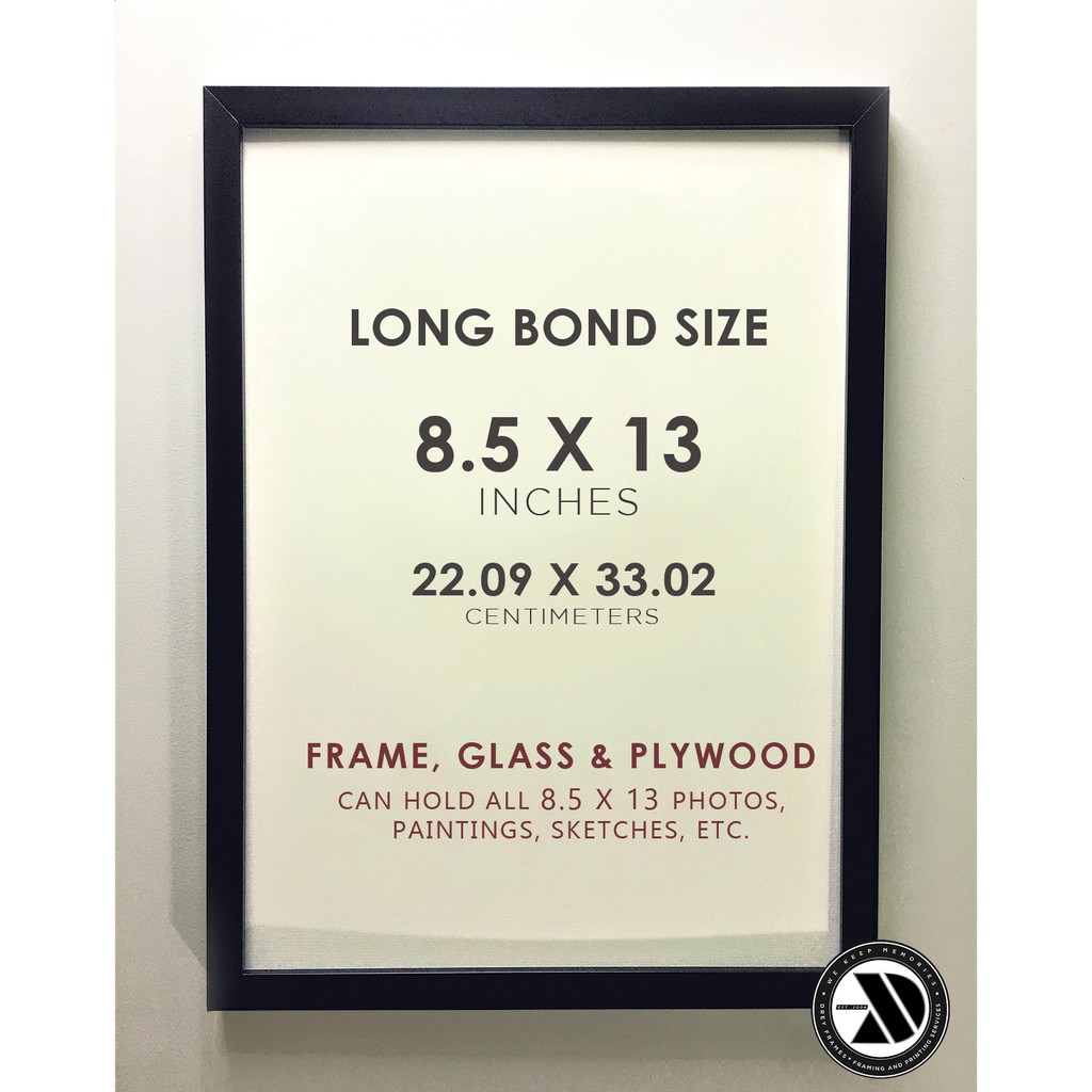 8.5x13 Inches (Long Bond) Wall Hang Picture Frame | Shopee Philippines