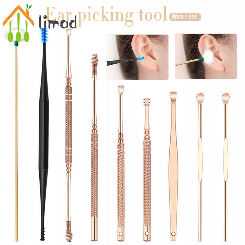 tiktok Creative Spring Ear Wax Cleaneing Tool Set Double-Ended ...