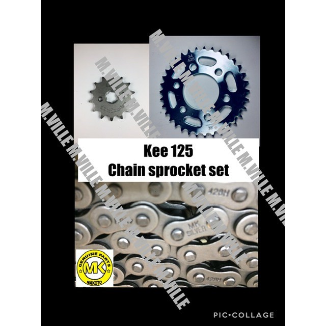 SYM Keeway Kee 125 Chain sprocket set | Shopee Philippines