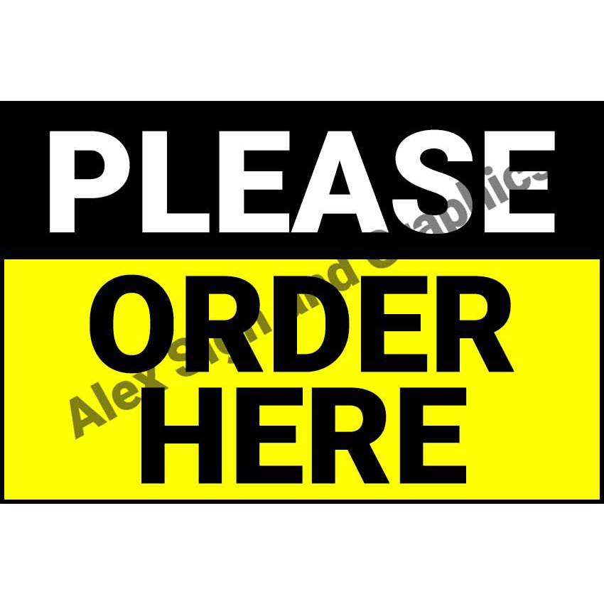 Please Order Here PVC Signage - A4 Size (7.5 x 11.25 inches) | Shopee ...