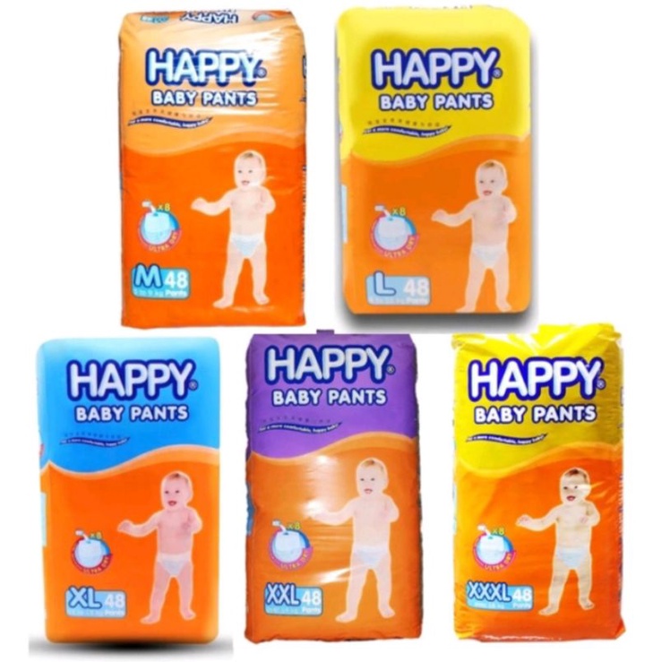 Happy Pants Diaper 48's M L XL XXL XXXL | Shopee Philippines