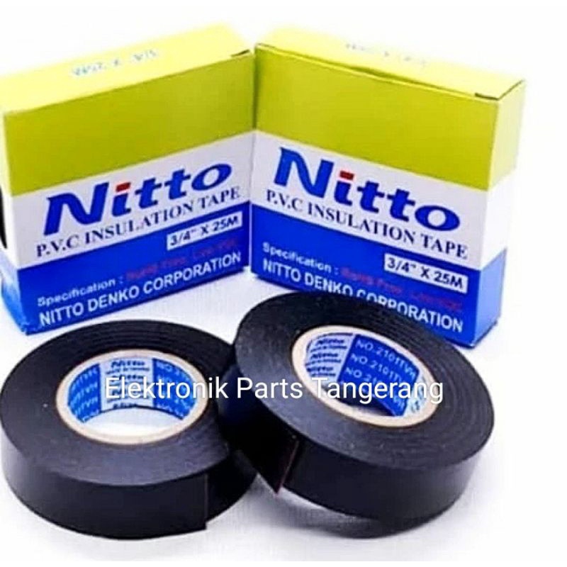 NITTO ORIGINAL ELECTRICAL INSULATION 3/4 INCH 25M BLACK PVC TAPE NITTO ...