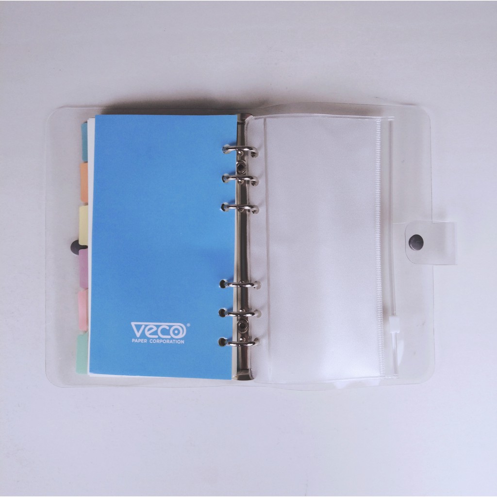 Veco Classify 6-ring Binder pouch with zip frosted plastic envelope ...