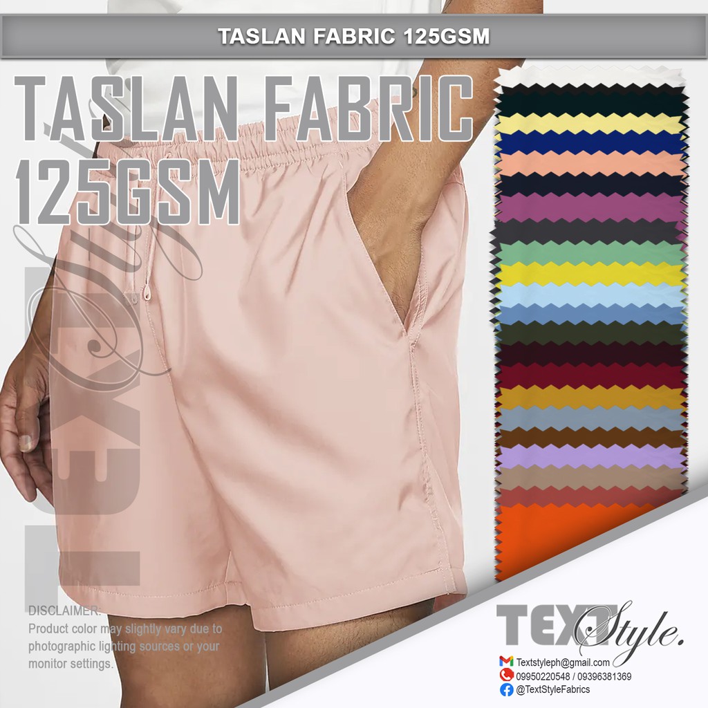 TextStyle Taslan Woven Polyester Fabric 165cm width 125gsm (24 Colors ...