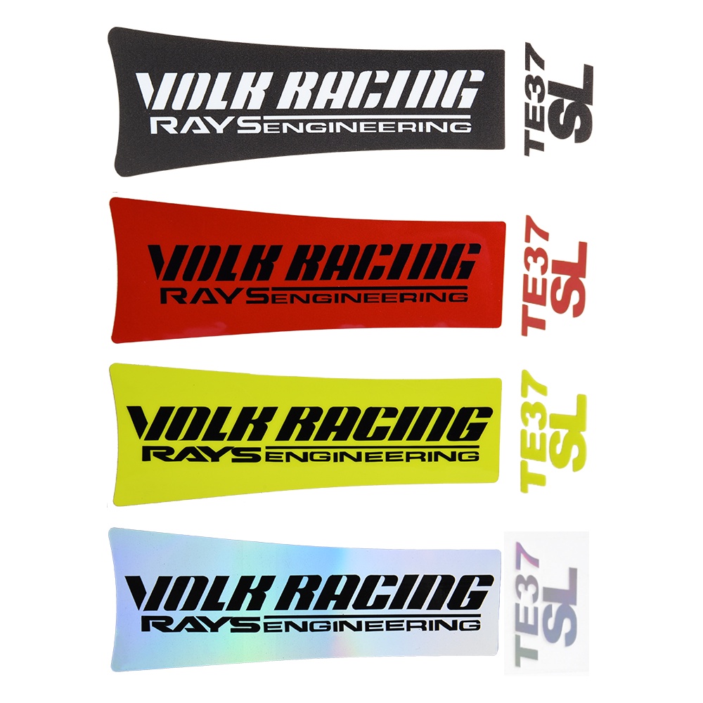 JDM Car Wheel Sticker VOLK RACING RAYS TE37 SL Fluorescent Yellow ...